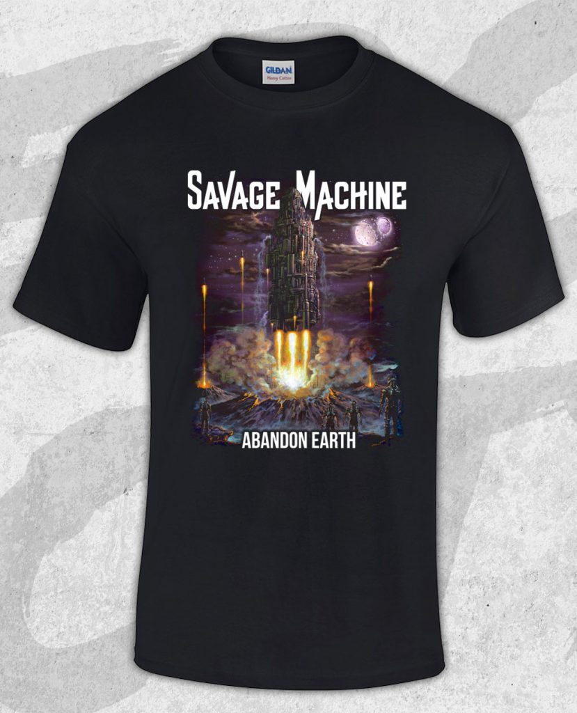 Savage Machine – Abandon Earth Albumcover T-shirt (Guys) – Merch City