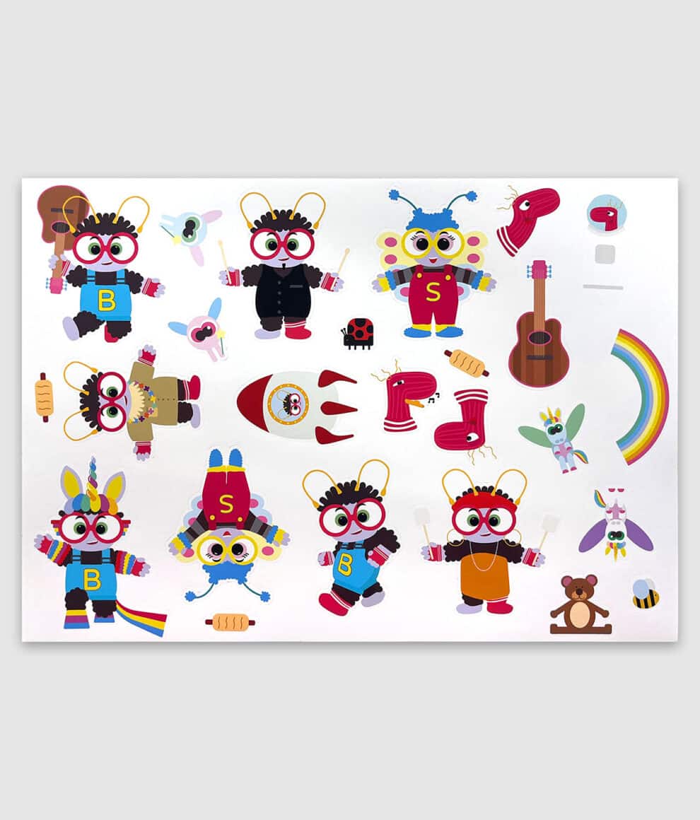 Lille Bille - Klistermærke ark - Merch City